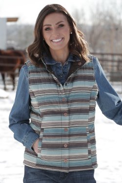 Cinch Women's Quilted Reversible Vest - Brown – Crossfire Ranch Supply